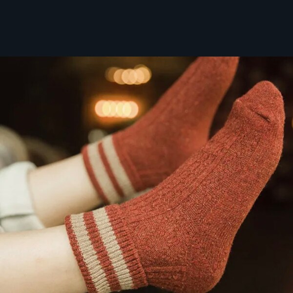 Vintage Stripe Crew Socks - Etsy