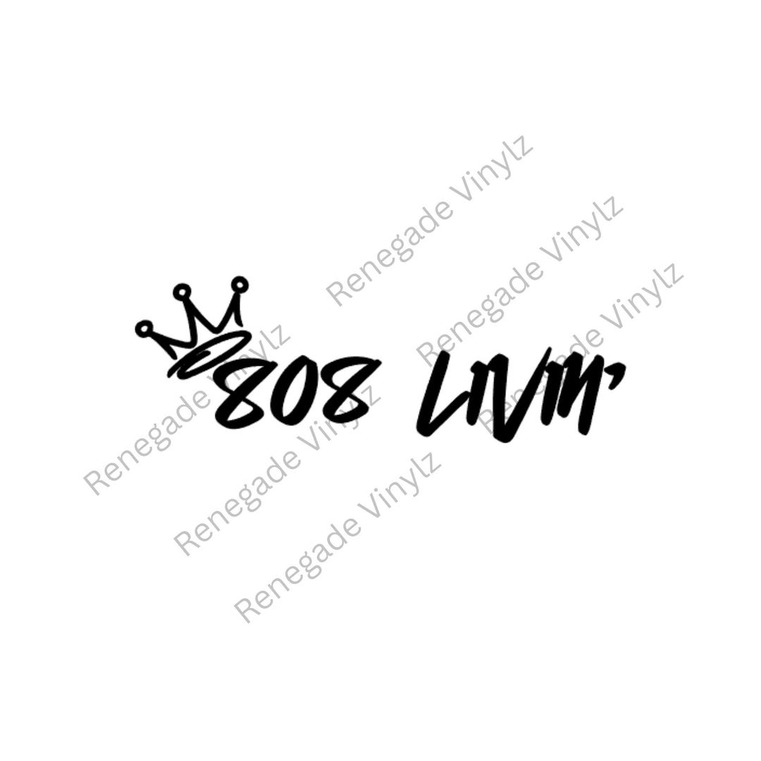 808 Livin' Sticker Decal Hawaii - Etsy