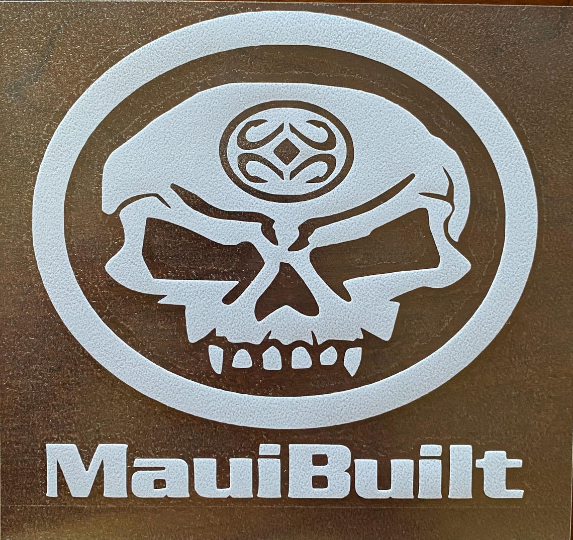 MAUI BUILT Skull Decal Sticker - Etsy