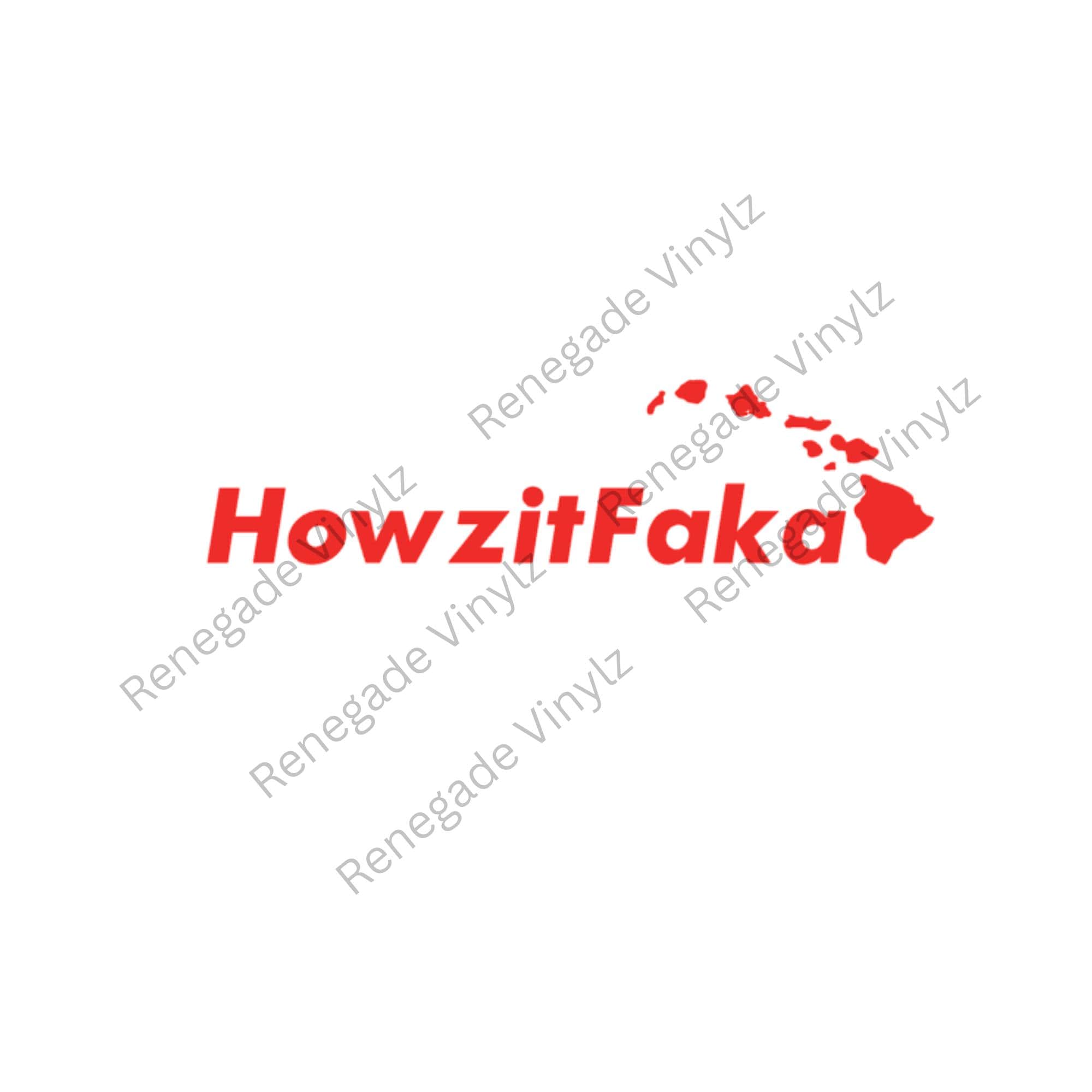 Howzitfaka Decal Sticker Hawaii - Etsy