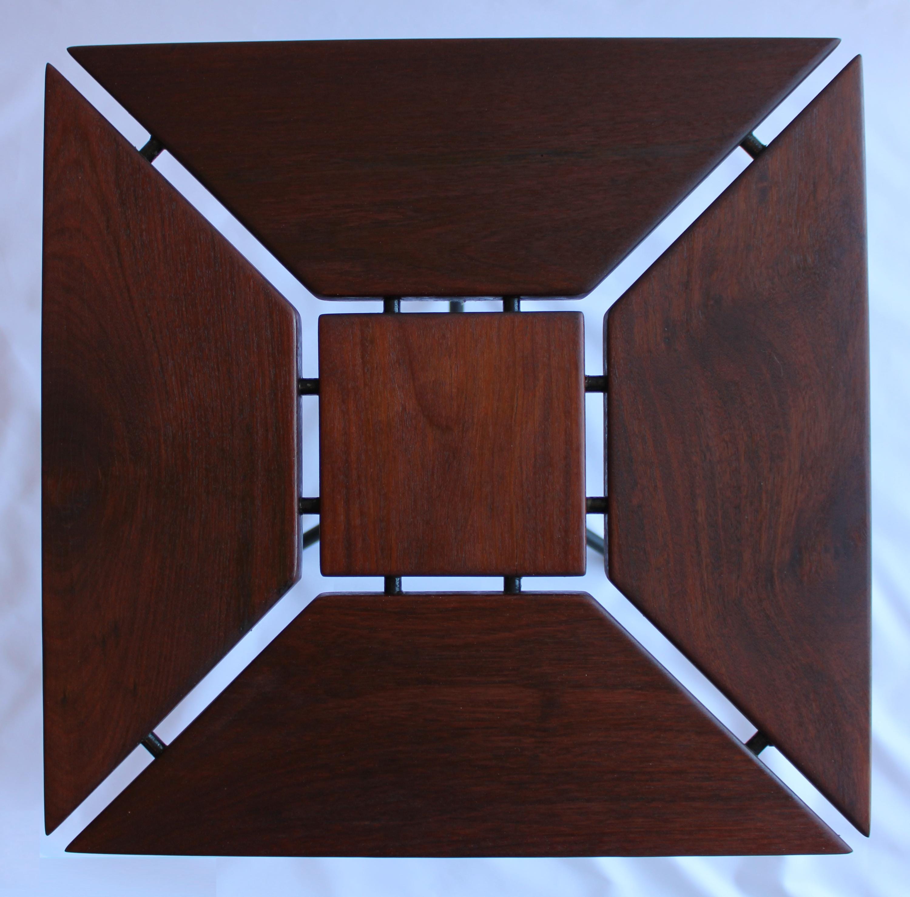Outdoor IPE End Table With Black Enameled Metal Dowel Joints - Etsy