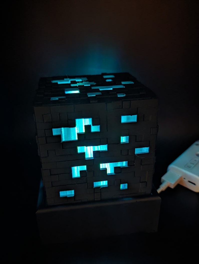 Minecraft Ore Block LED Lamp - Etsy