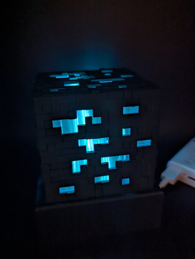 Minecraft Ore Block LED Lamp - Etsy