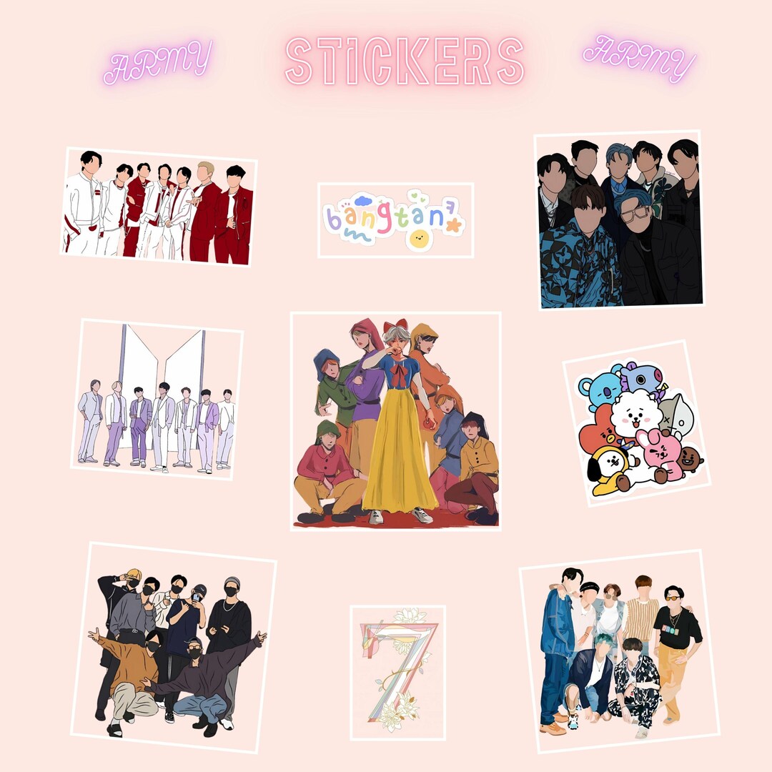 Bts Sticker-printable Sticker-bts Fun Sticker-sticker for Army-gift for ...
