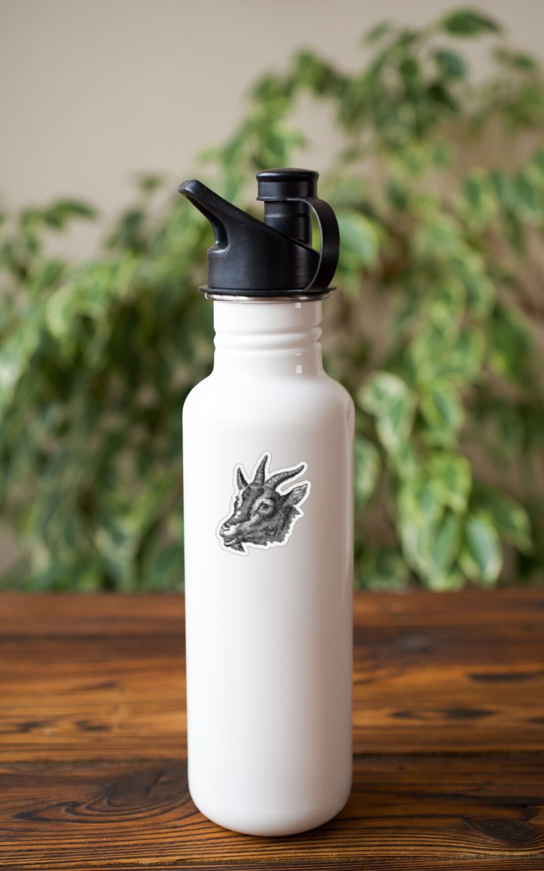 Goat Head Stickers I Black and White Goat Head Sticker Perfect for ...