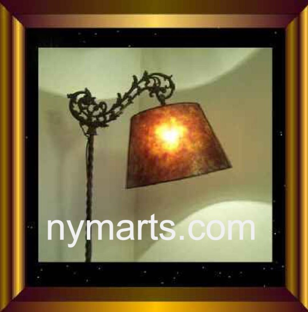 UNO Barrel Mica Lamp Shade for Your Vintage Antique Bridge Floor Base ...