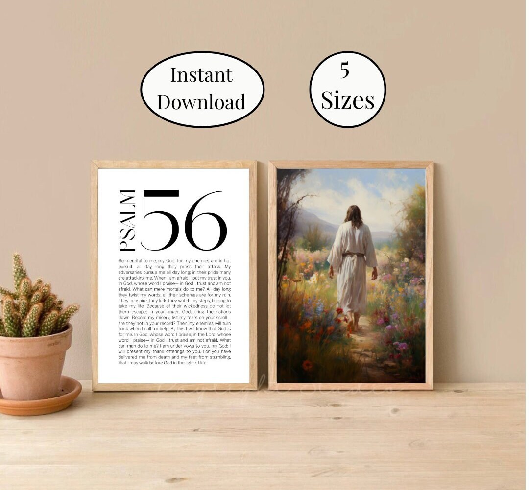 Christian Wall Art Bible Verse Scripture Printable Watercolor Jesus ...