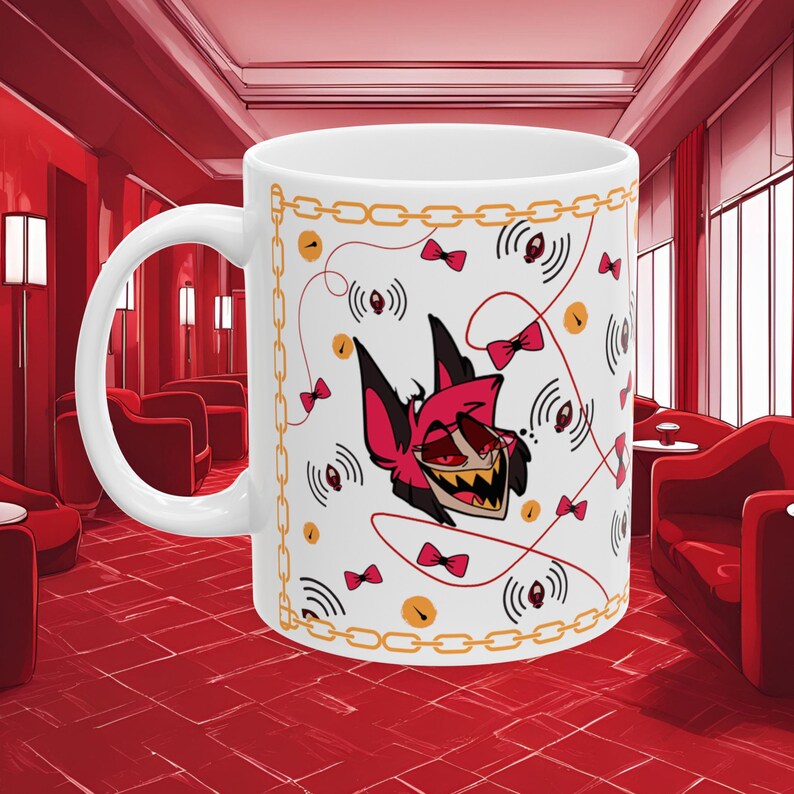 Alastor Hazbin Hotel Ceramic Mug - Unique Gift for Cartoon Fans - Etsy