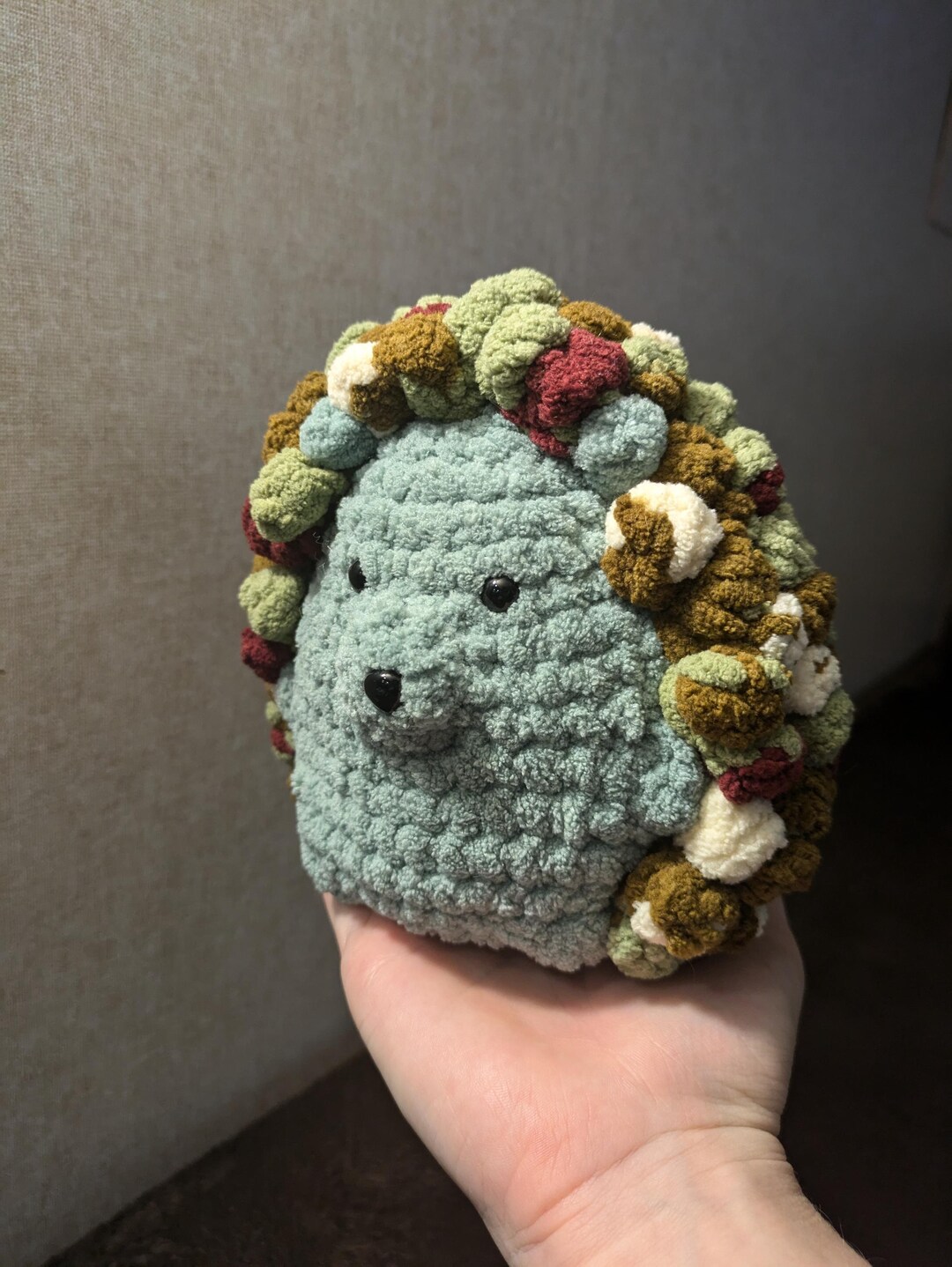 Mossy Hedgehog Crochet Plush - Etsy