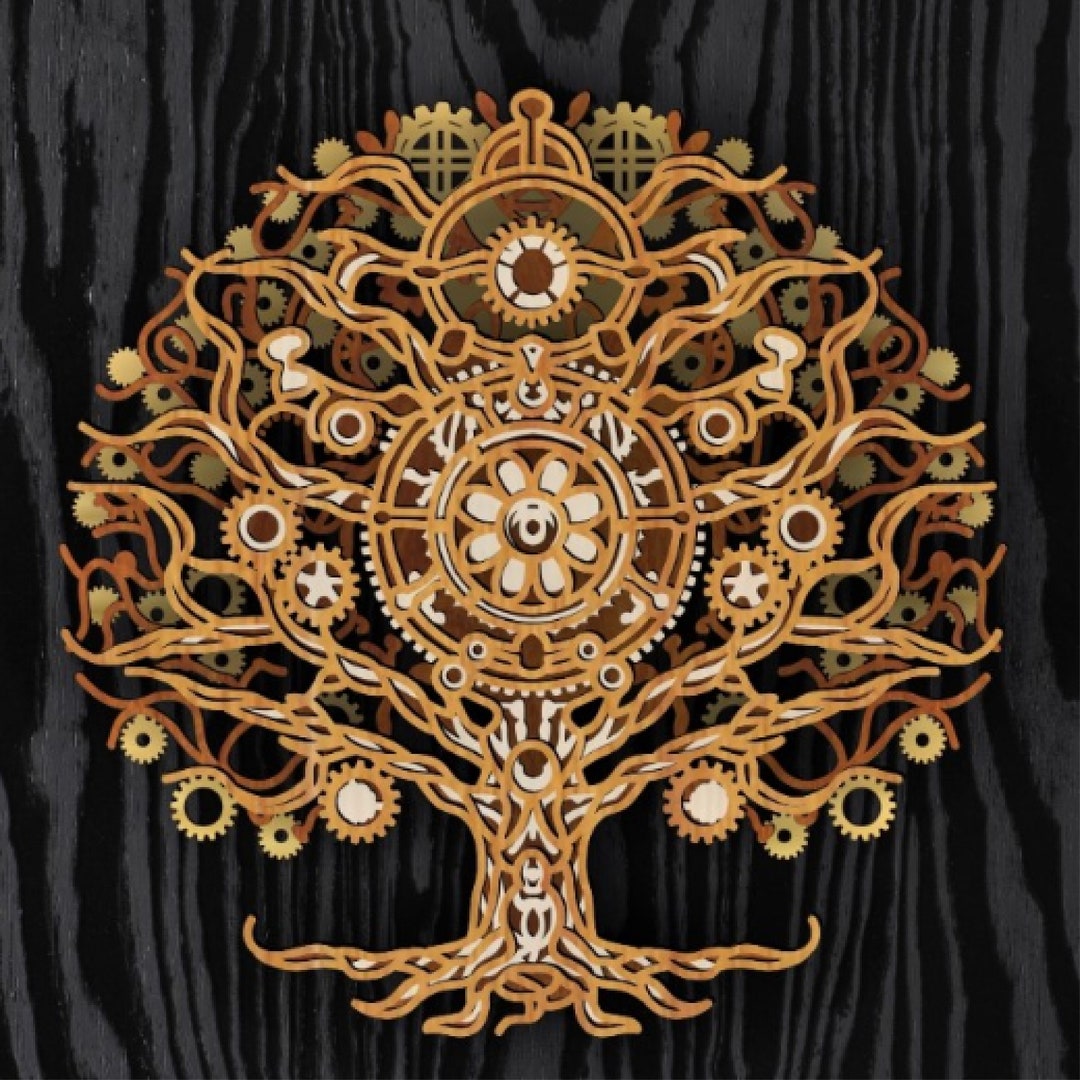 Tree of Life Multilayer Svg Cut File, Wooden Decorative Wall 3D, Paper ...