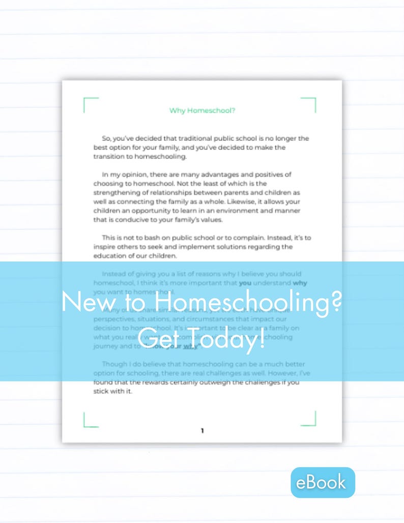 Get Started Homeschooling for Beginners Ebook – Parent's Guide & Steps ...