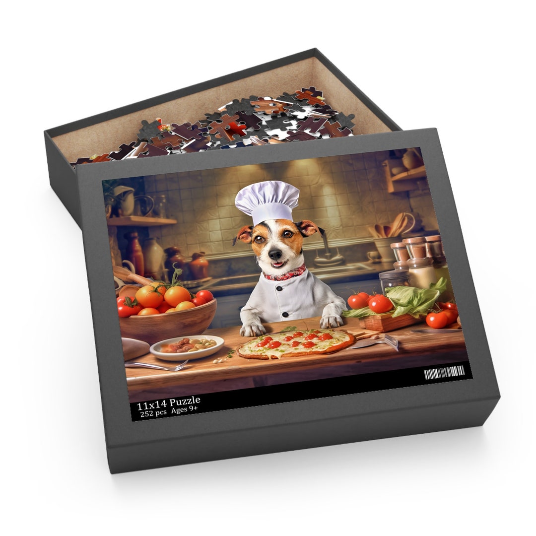 Jack Russell Dog Pizza Chef Jigsaw Puzzle - Etsy