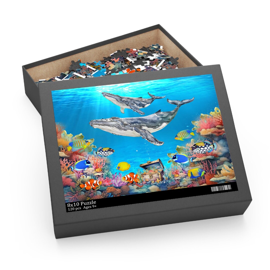 Humpback Whales Coral Reef Jigsaw Puzzle - Etsy