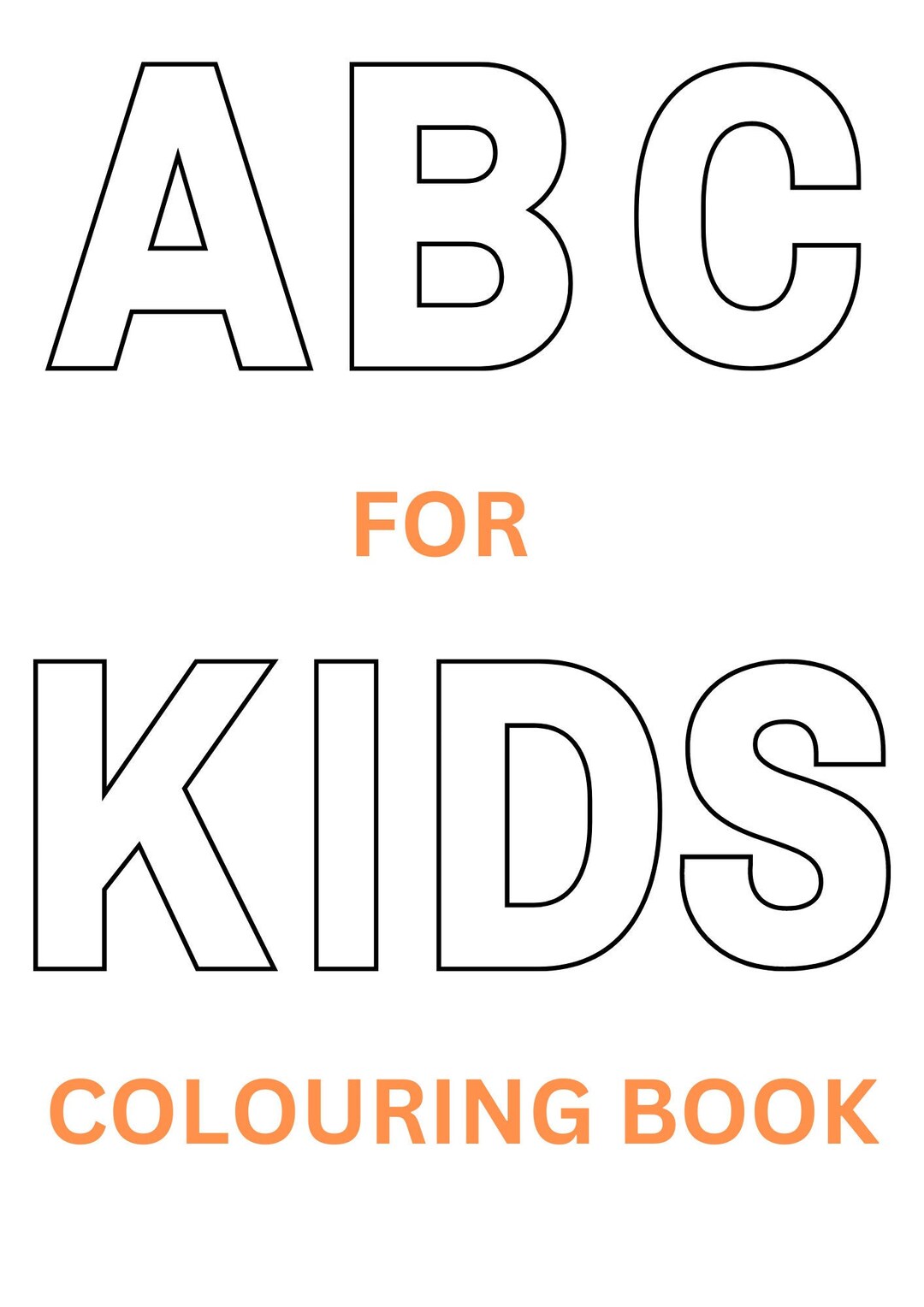 ABC Colouring Book for Kids - Etsy