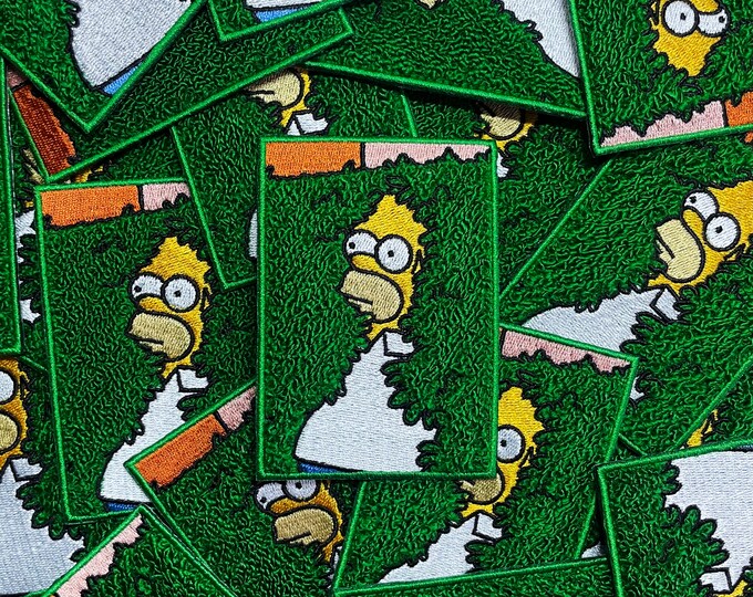 Homer Simpson Patch, Loop Embroidery, Hidden in the Bush - Etsy