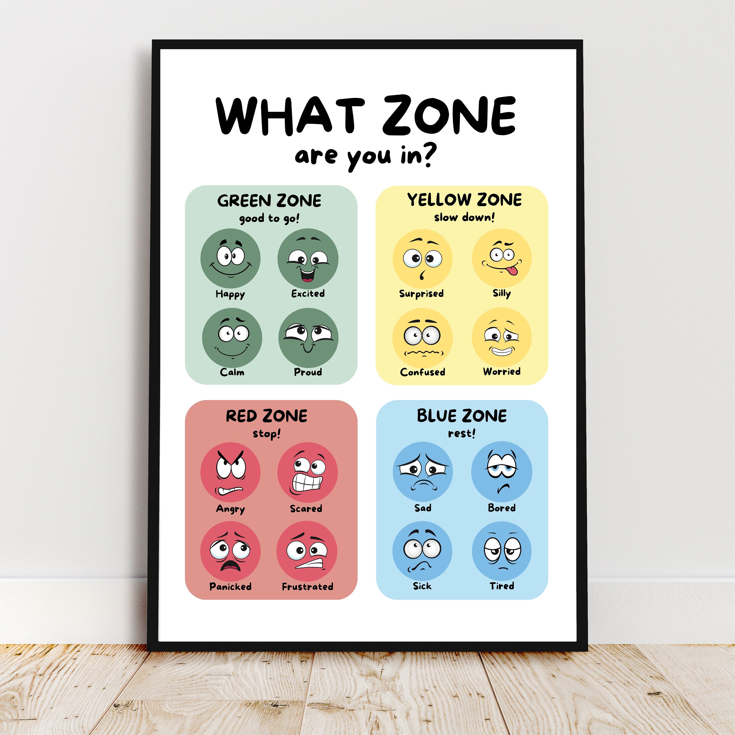 Zones of Regulation Feelings Chart Emotions Chart Self Feelings Wheel ...