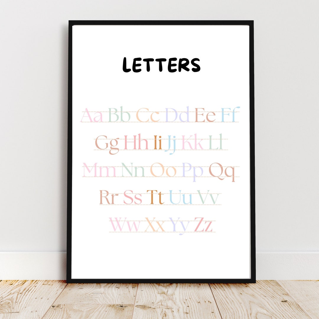 Upper and Lowercase Letters ABC Poster Homeschool Printable Alphabet ...