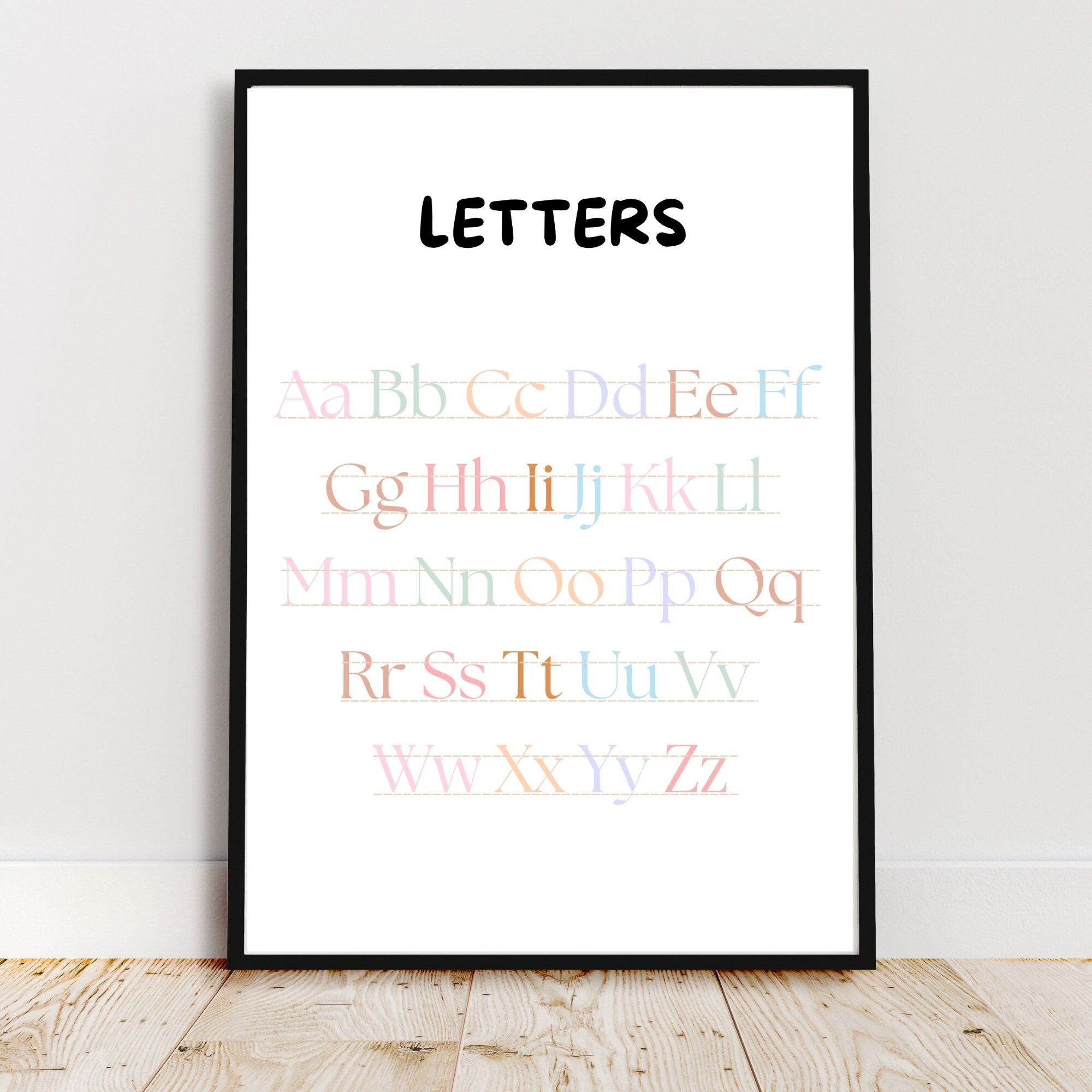 Upper and Lowercase Letters ABC Poster Homeschool Printable Alphabet ...