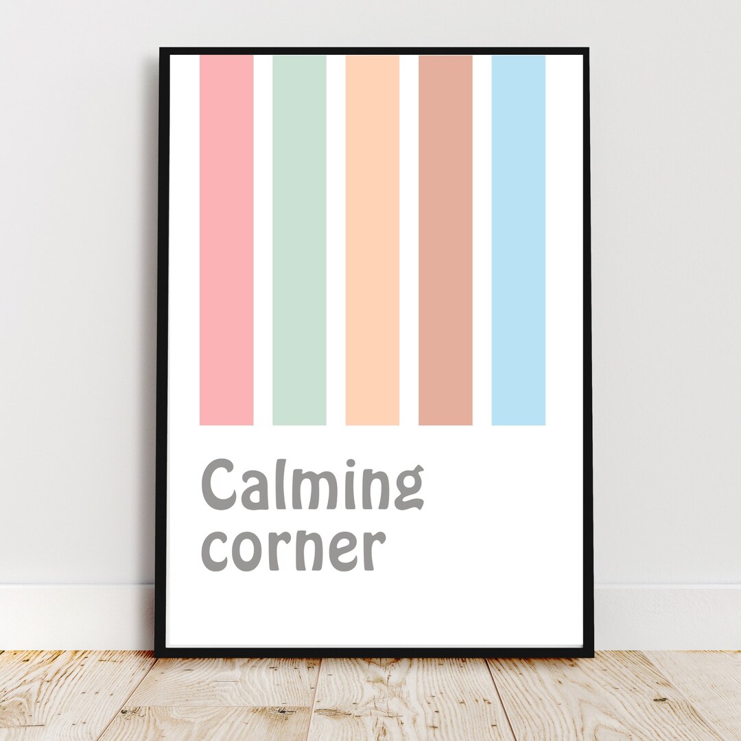 Calming Corner Printable Boho Classroom Decor Calm Down Corner Poster ...