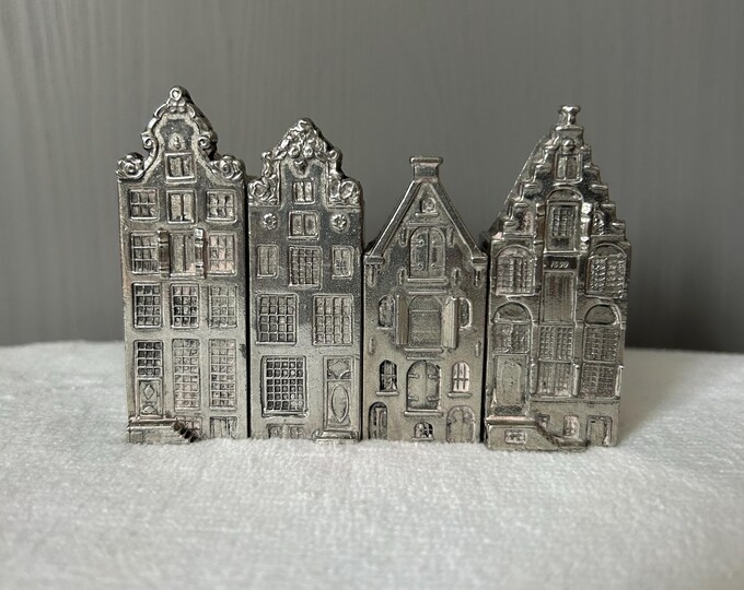 Rare Collection of 4 Pewter Dutch Canal Houses - Wettig Gedeponeerd - Etsy