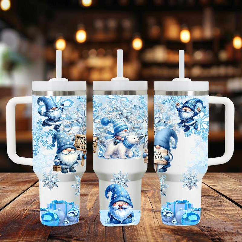 Blue Gnomes Tumbler Wrap - Etsy