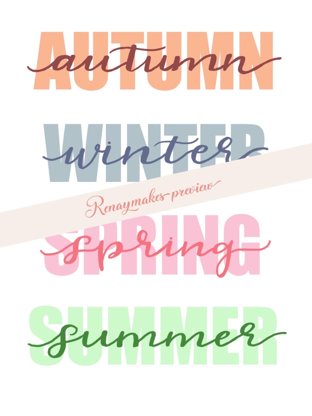 Season Word Art - Etsy