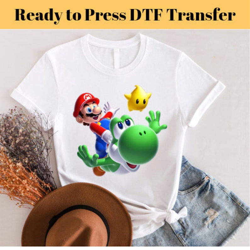 Super Mario DTF Transfer,super Mario Collage DTF ,mario Party Ready to ...