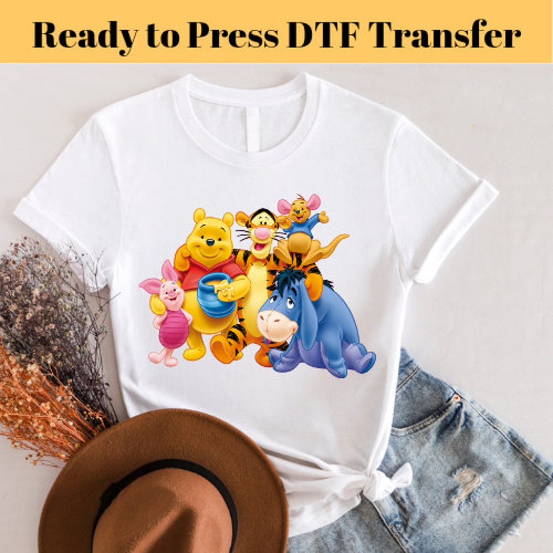 Winnie the Pooh DTF, Disney Ready to Press,disney Castle Heat Transfer,mickey Balloon DTF ...