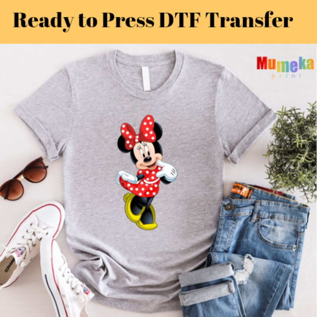 Minnie Mouse DTF Transfer, Ready to Press, Personalized DTF Transfers ...