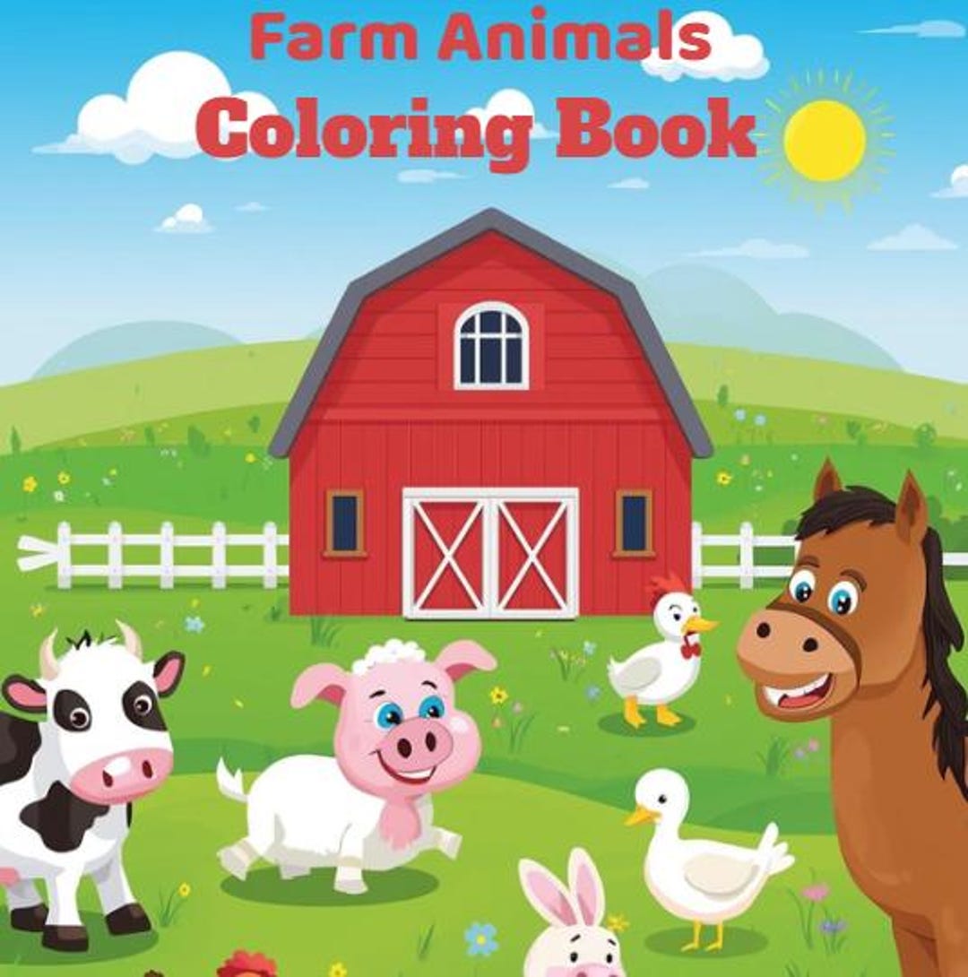Farm Animals Coloring Book: Kids' Creative Activity (PDF) - Etsy