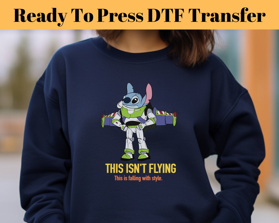 Stitch Buzz Lightyear Ready to Press, Disney DTF Transfer, Stitch DTF ...