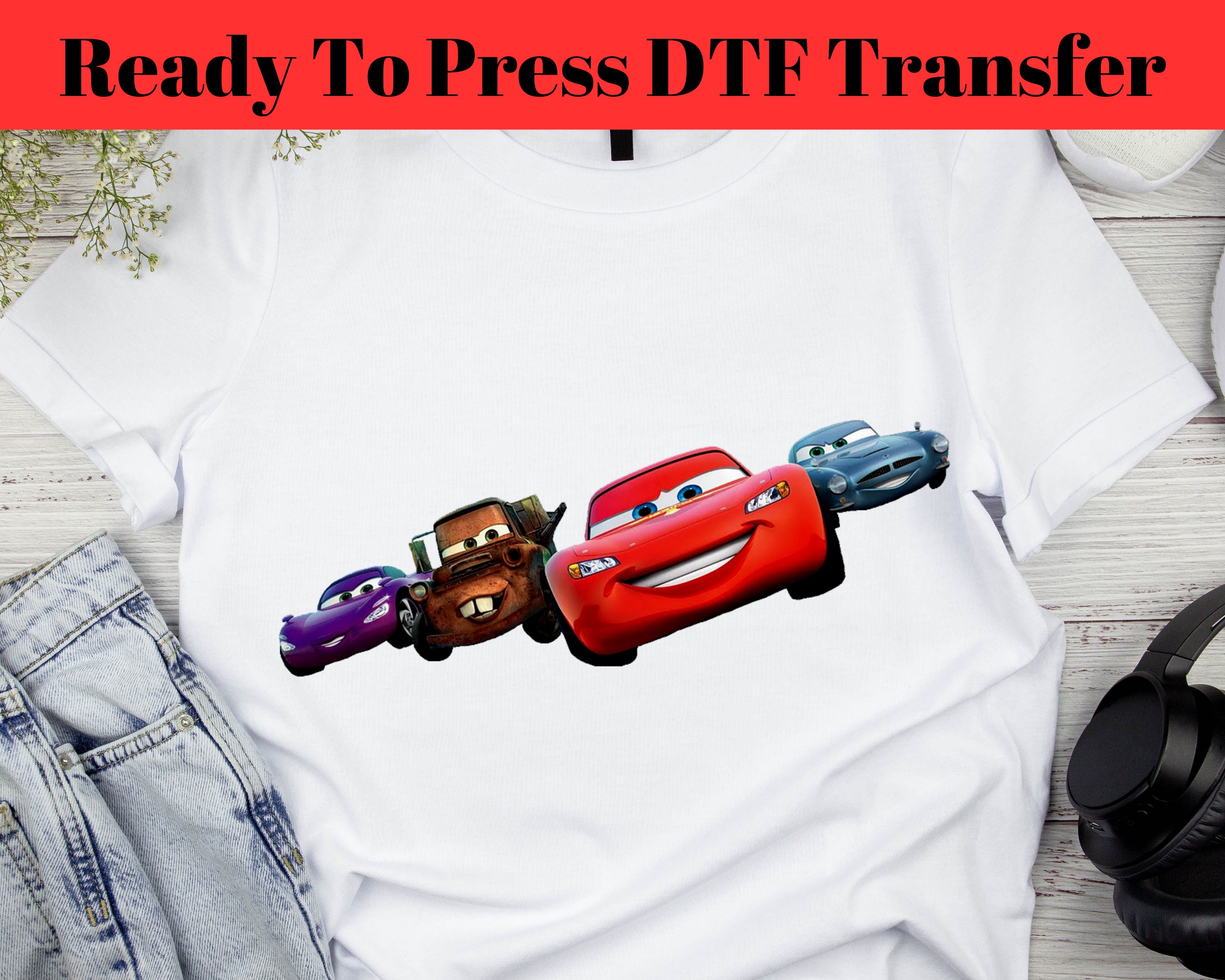 Cars Ready to Press, Cars DTF, Cars Movie Ready to Press, Disney DTF ...