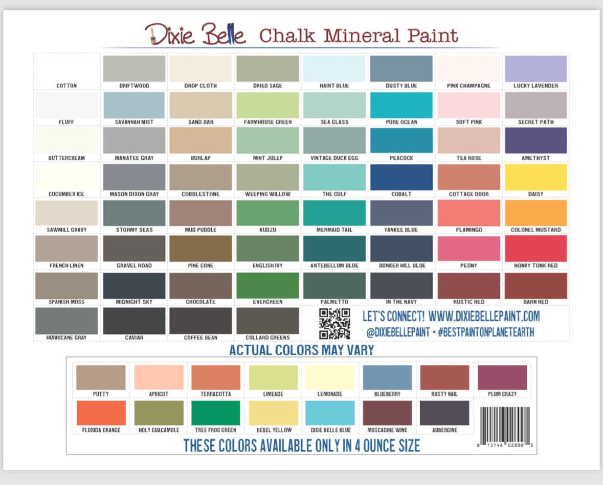 Dixie Belle Chalk Mineral Paint - Etsy