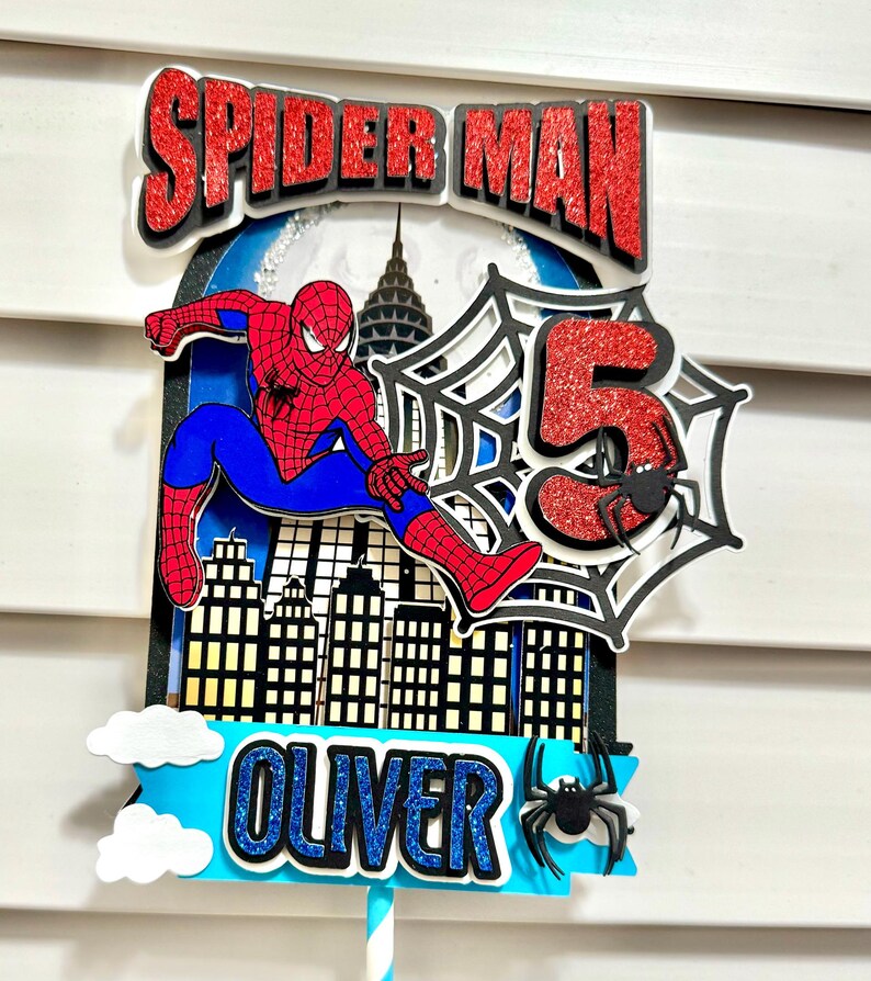 Custom Spider-man Cake Topper – Birthday Party Decoration - Etsy