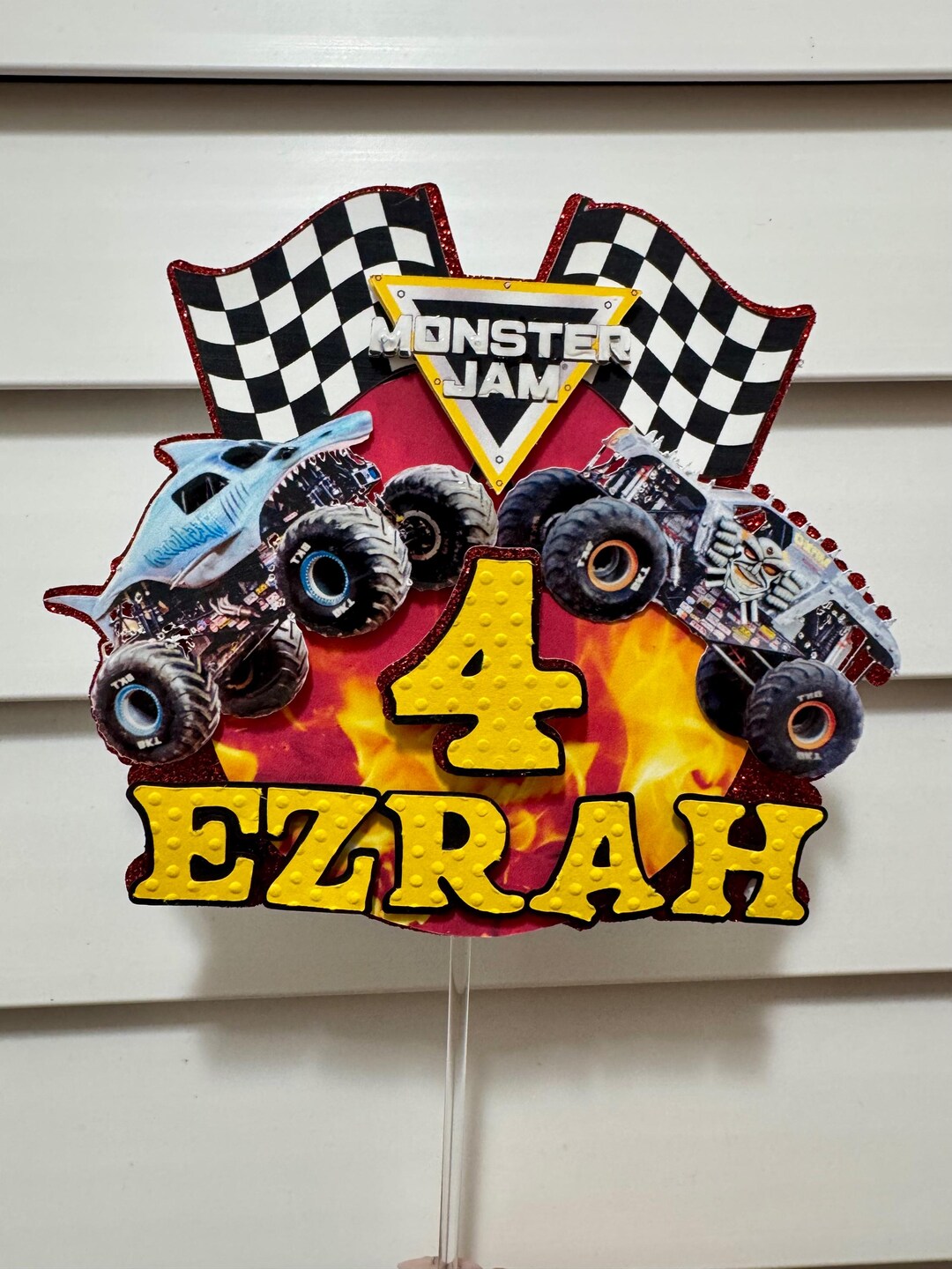Custom Cake Topper Monster Jam, Inspired Monster Jam Birthday Party ...