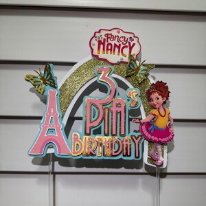 Fancy Nancy Cake Topper , Fancy Nancy Birthday Cake Topper, Customized ...