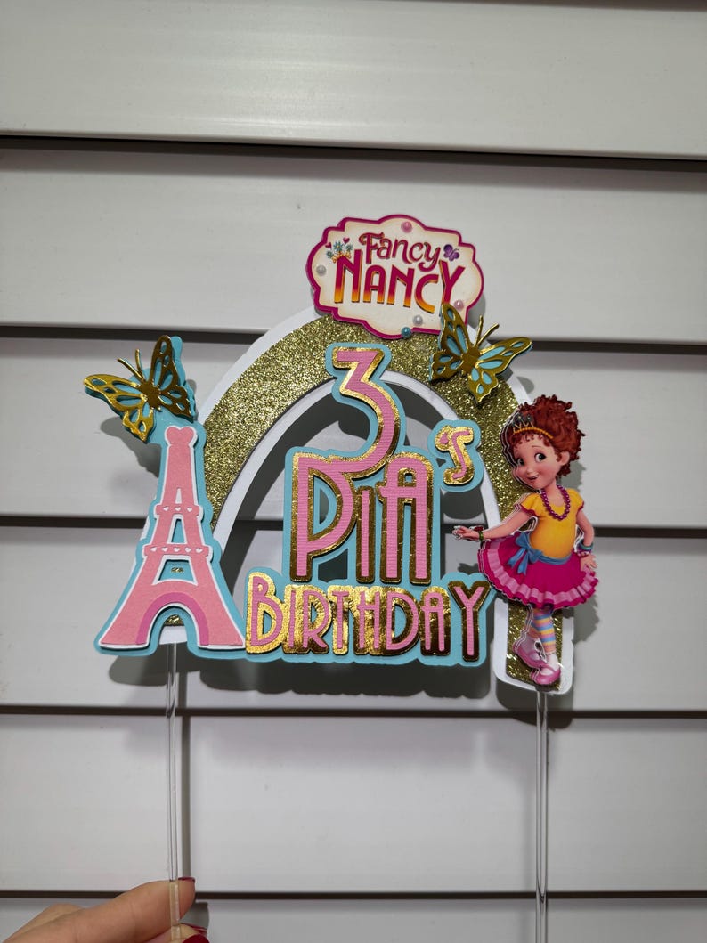 Fancy Nancy Cake Topper , Fancy Nancy Birthday Cake Topper, Customized ...