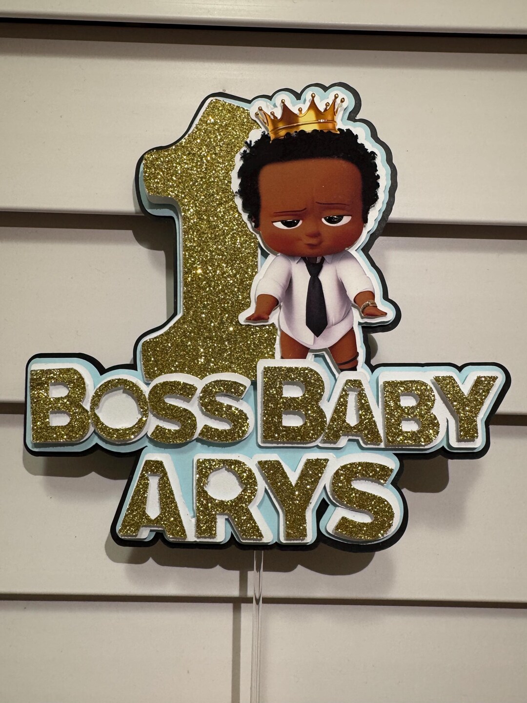 Boss Baby Afro Cake Topper - Personalized Birthday Party Decoration ...