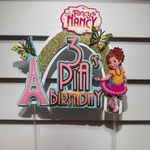 Fancy Nancy Cake Topper , Fancy Nancy Birthday Cake Topper, Customized ...
