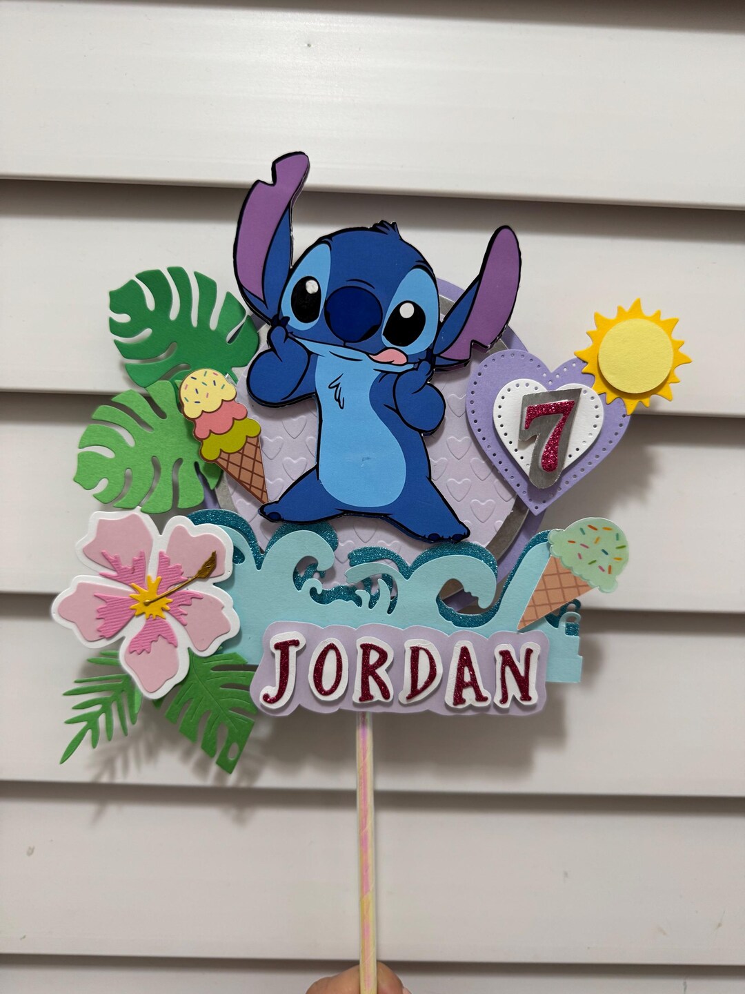 Stich Cake Topper - Personalized Birthday Party Decoration - Custom ...
