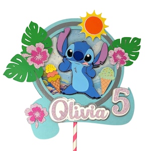 Shaker Cake Topper Stitch Stitch Party Decor Customized Cake Topper - Etsy