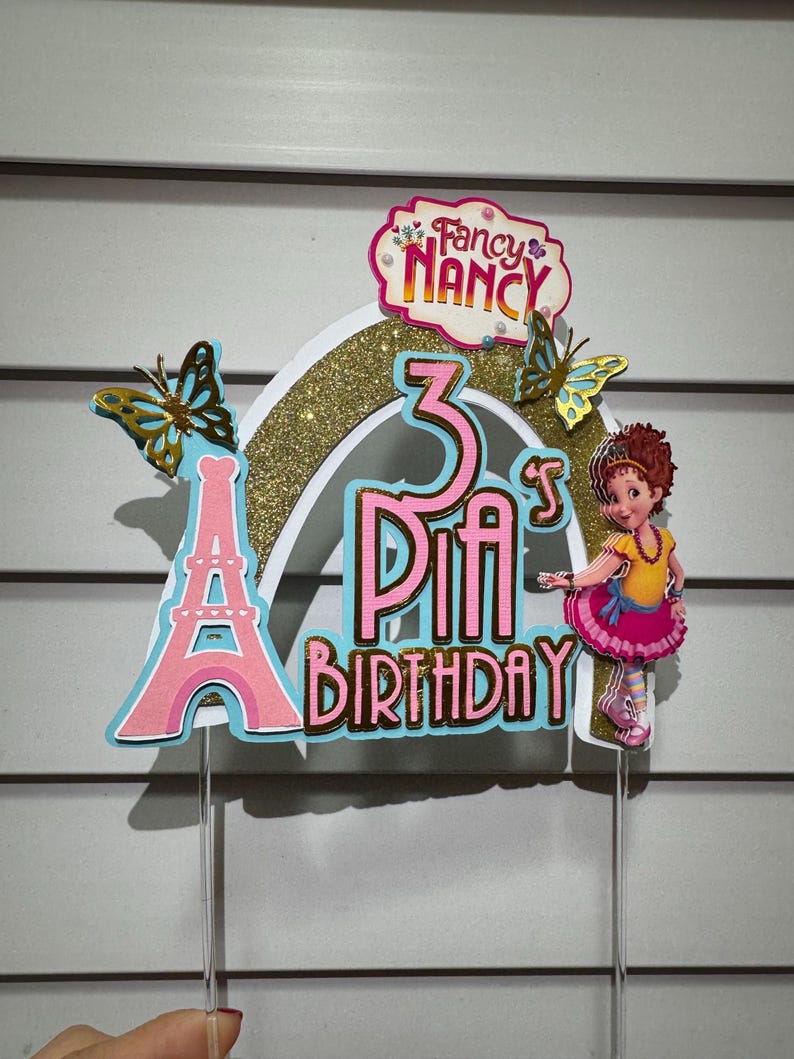 Fancy Nancy Cake Topper , Fancy Nancy Birthday Cake Topper, Customized ...