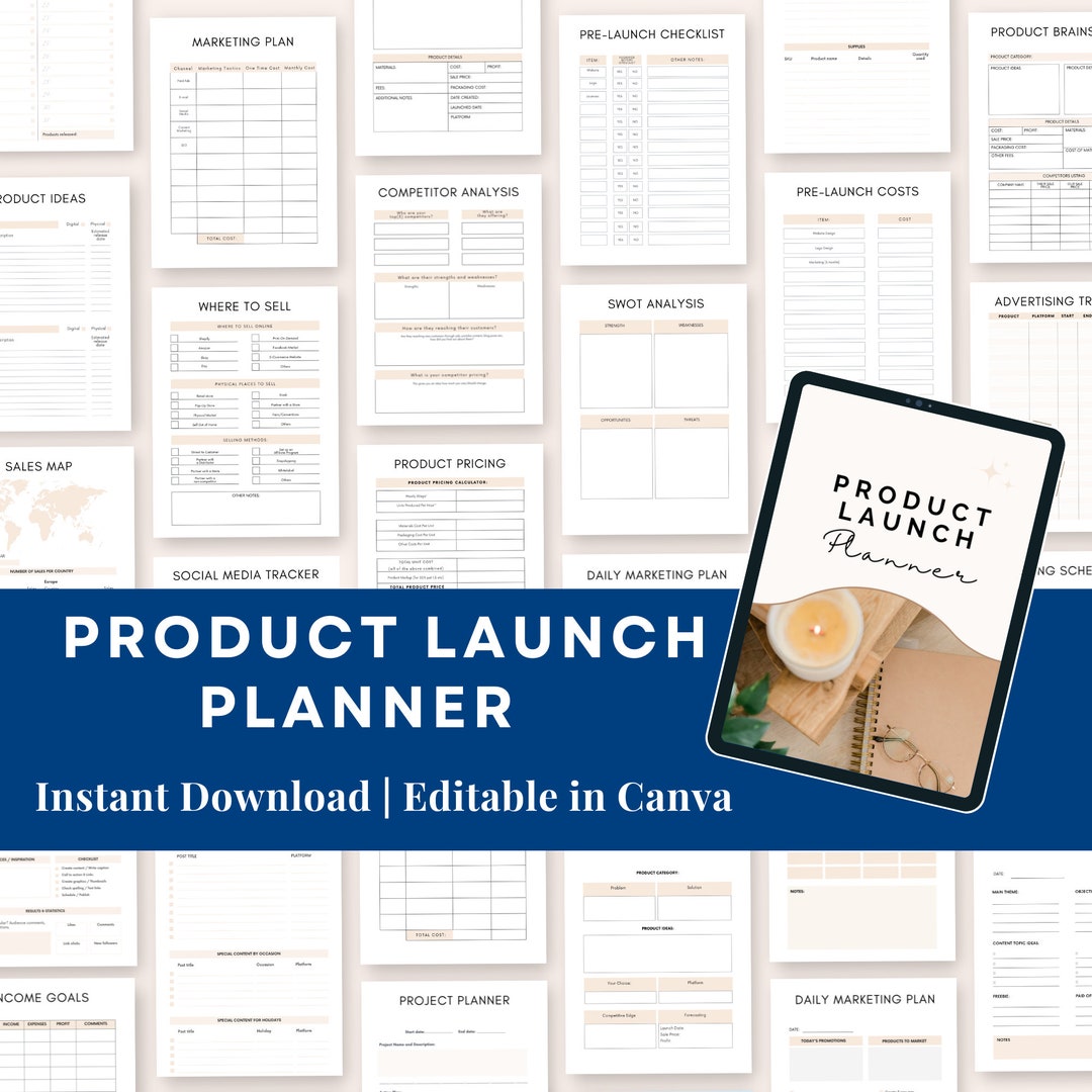 Editable Product Launch Template for Small Businnes / Digital Download ...
