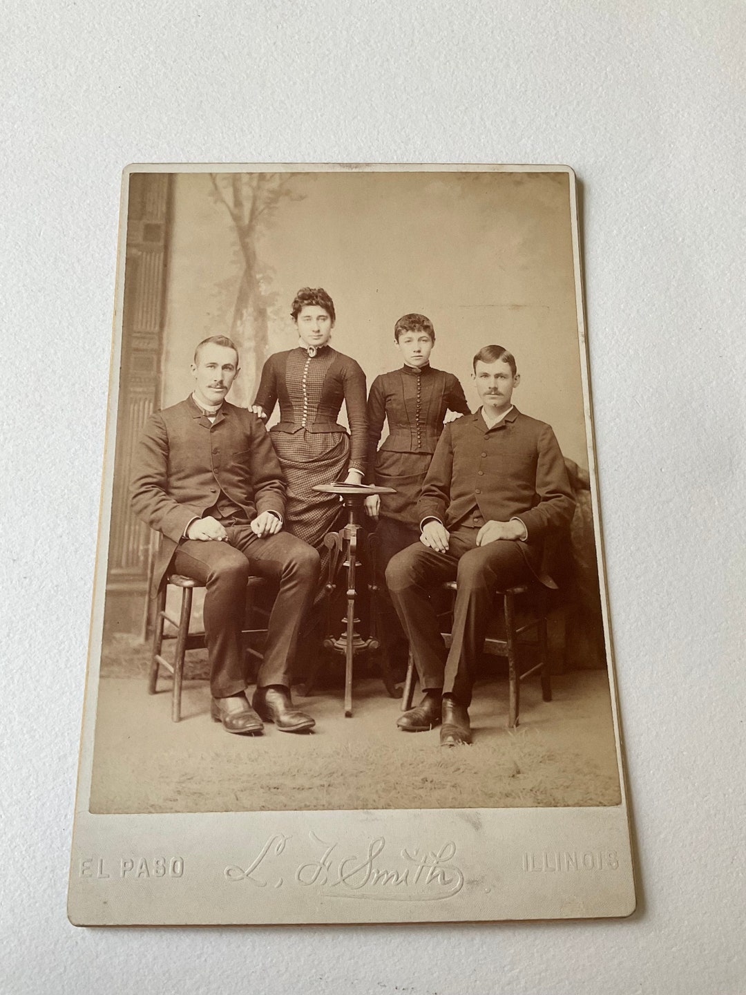 Antique Cabinet Card - Family - Old Photo - L F Smith Photo - Etsy