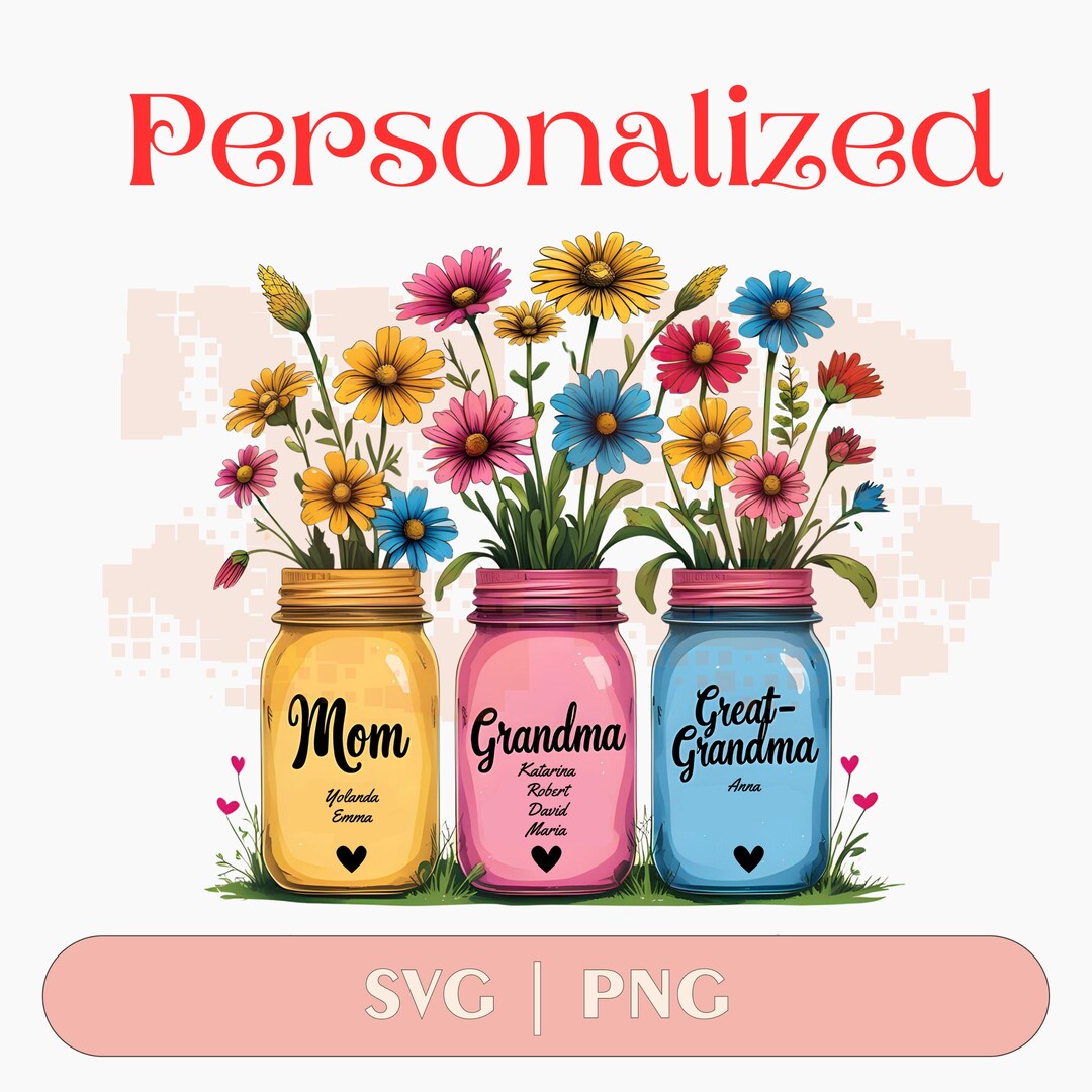 DIY Personalized Mom Grandma Tshirt Pgn, Grandma Christmas Gifts, Great ...