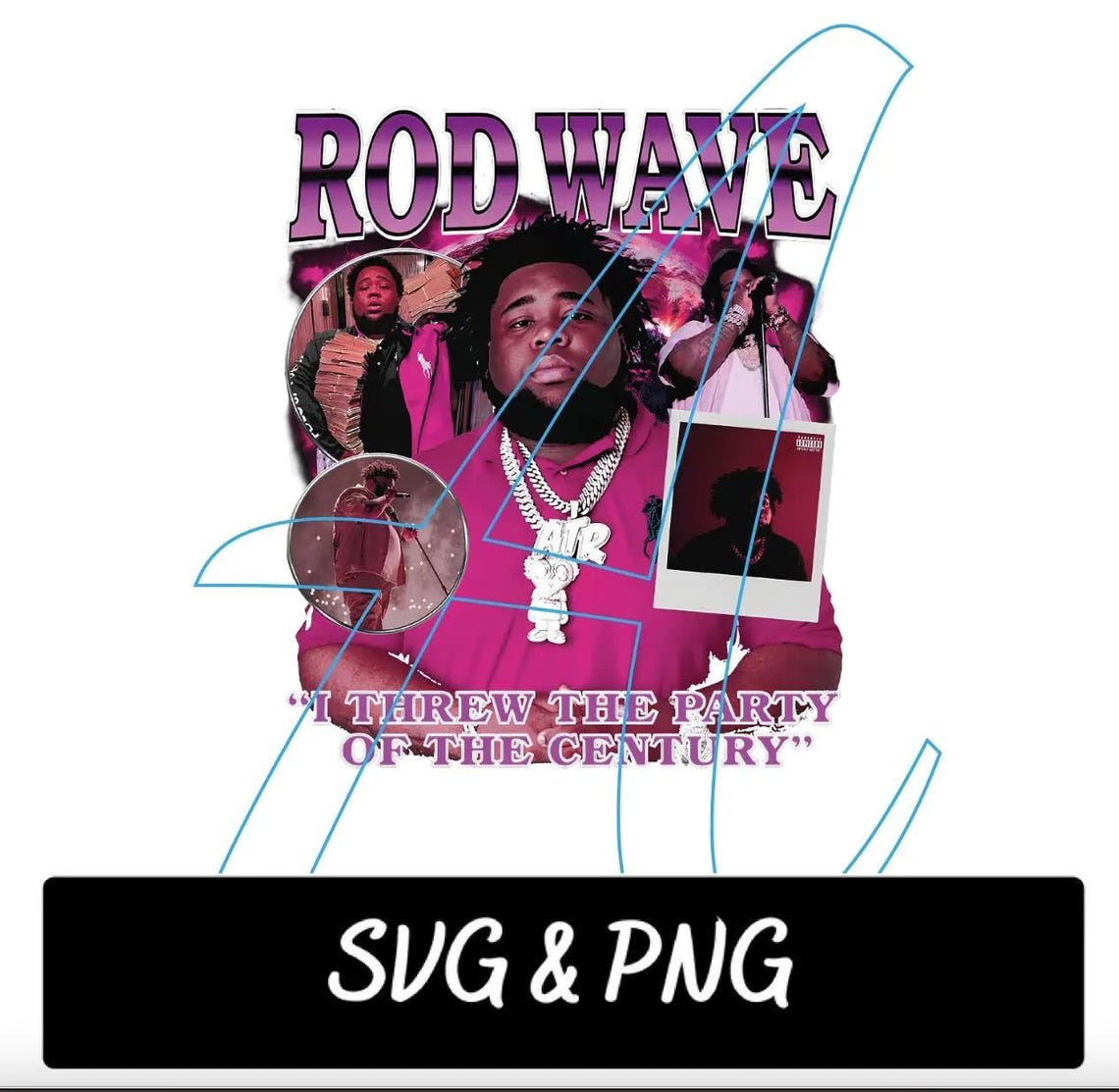 Rod Wave Nostalgia PNG File, Rapper Rod Wave Tour Design, Rod Wave Png ...