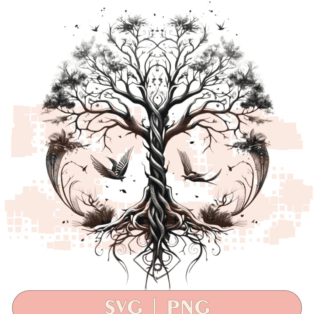 Tree of Life Tattoo Design Png, Tree of Life Png, Sublimation Design ...