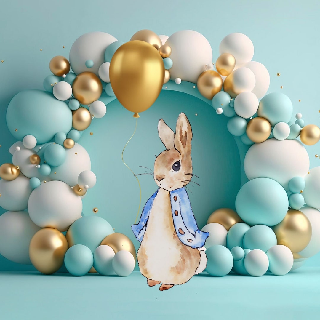 Peter Rabbit Big Decor Cutout, Blue Bunny Birthday, Rustic Flopsy Bunny ...