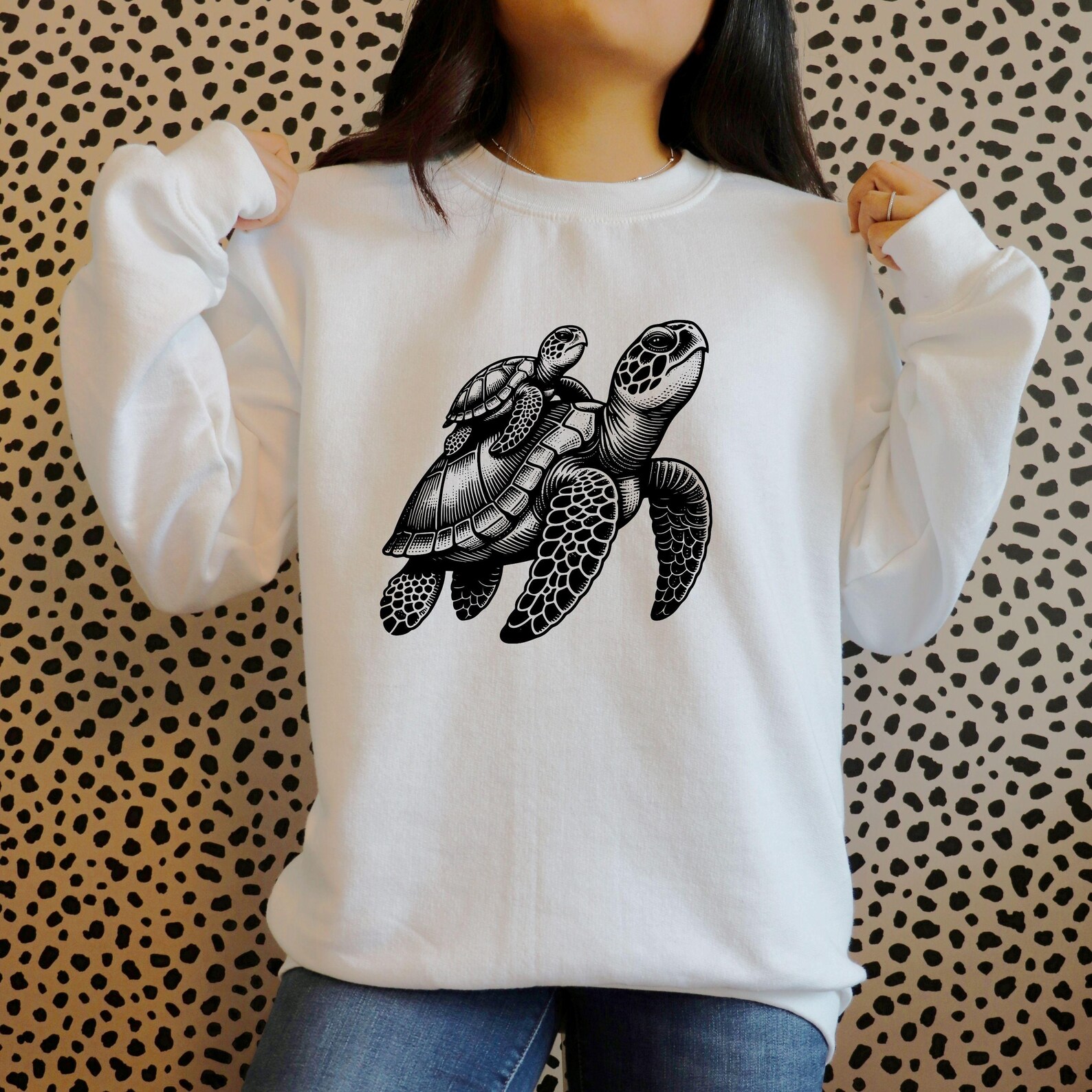 Sea Turtle SVG and PNG, Baby Sea Turtle and Mother Sea Turtle, Sea ...