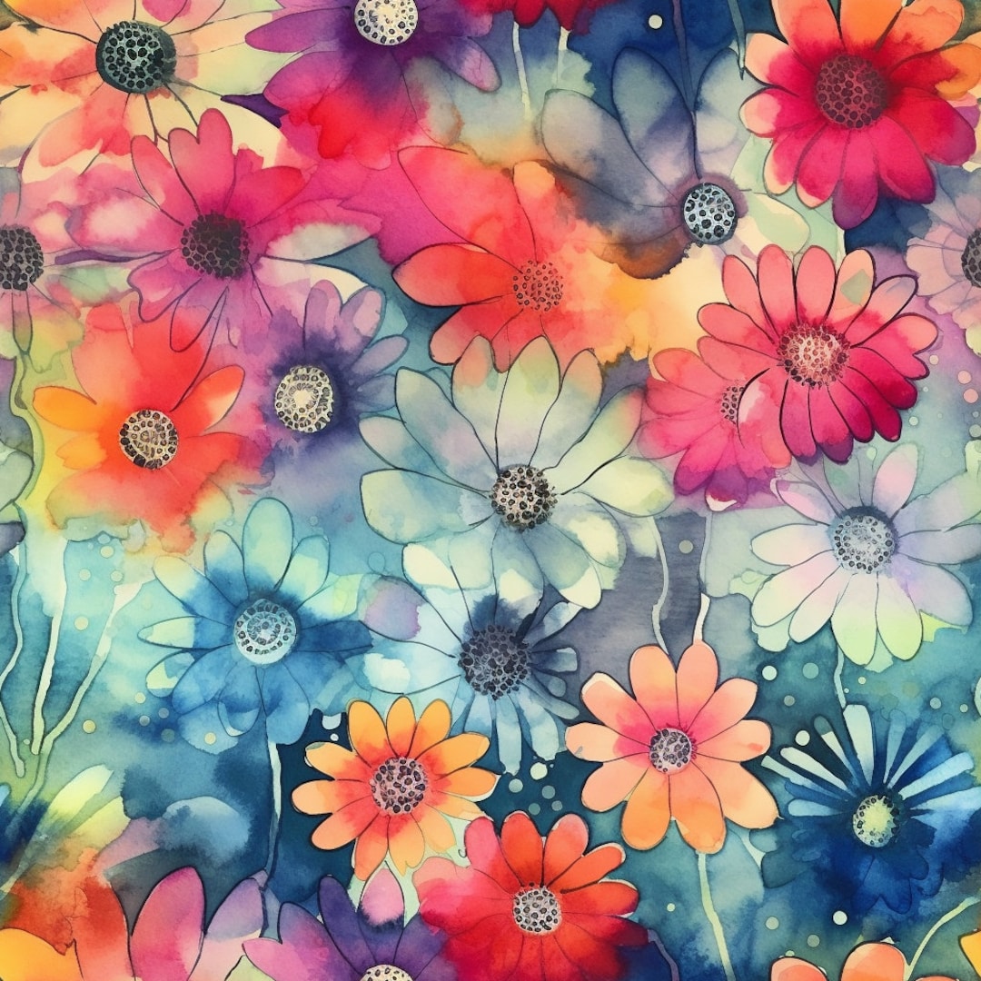 Floral Seamless Pattern Set Includes 20 Different Patterns. Each High ...